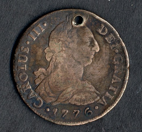 A coin of American Revolution * Spain 8 Reales 1776 Lima Mint MJ * Key ...