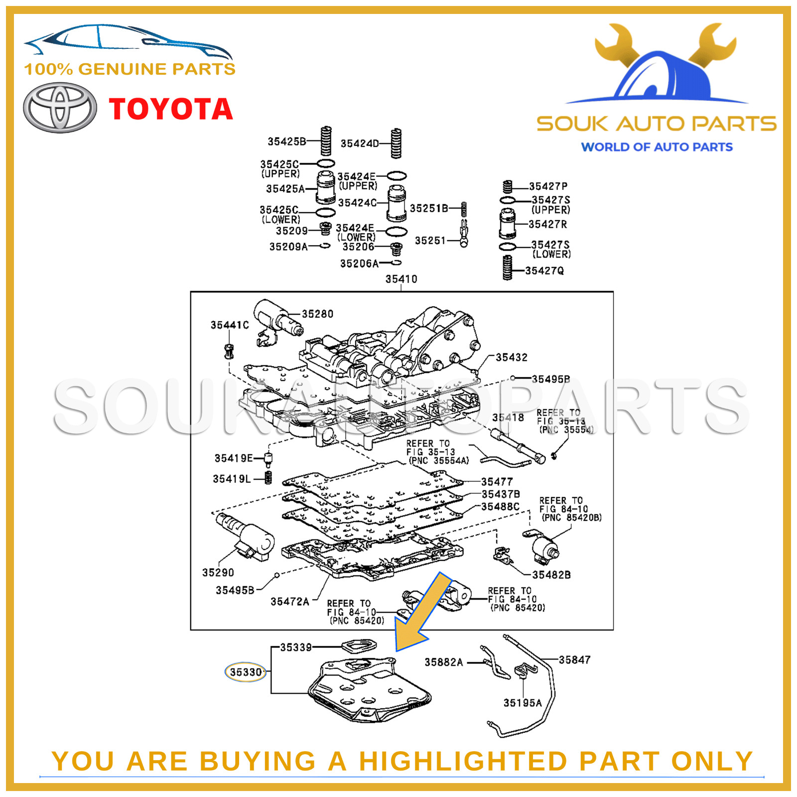 TOYOTA 3533052010 - Cross reference oil filters
