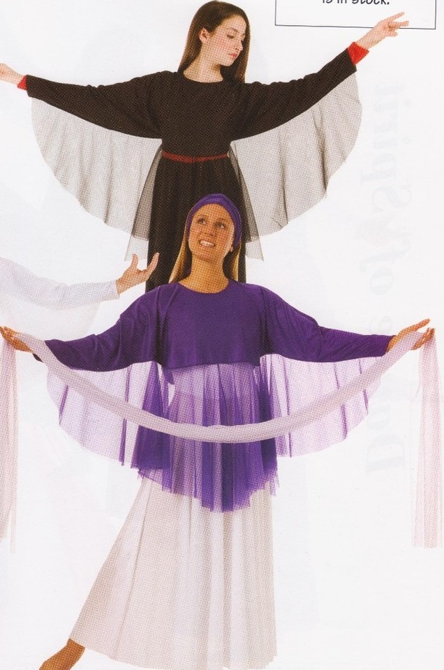 Body Wrappers Praise Top Dk Purple Angel Drape Liturgical Girls Sizes ...