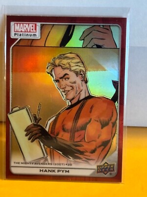 Hank Pym 2020 2023 UD Marvel Platinum Red Rainbow #192 Nice | eBay