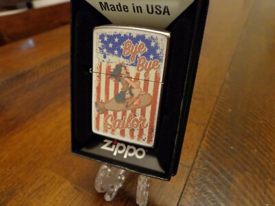 PINUP GIRL RIDING BOMB BYE BYE SAILOR WWII ZIPPO LIGHTER MINT IN BOX | eBay