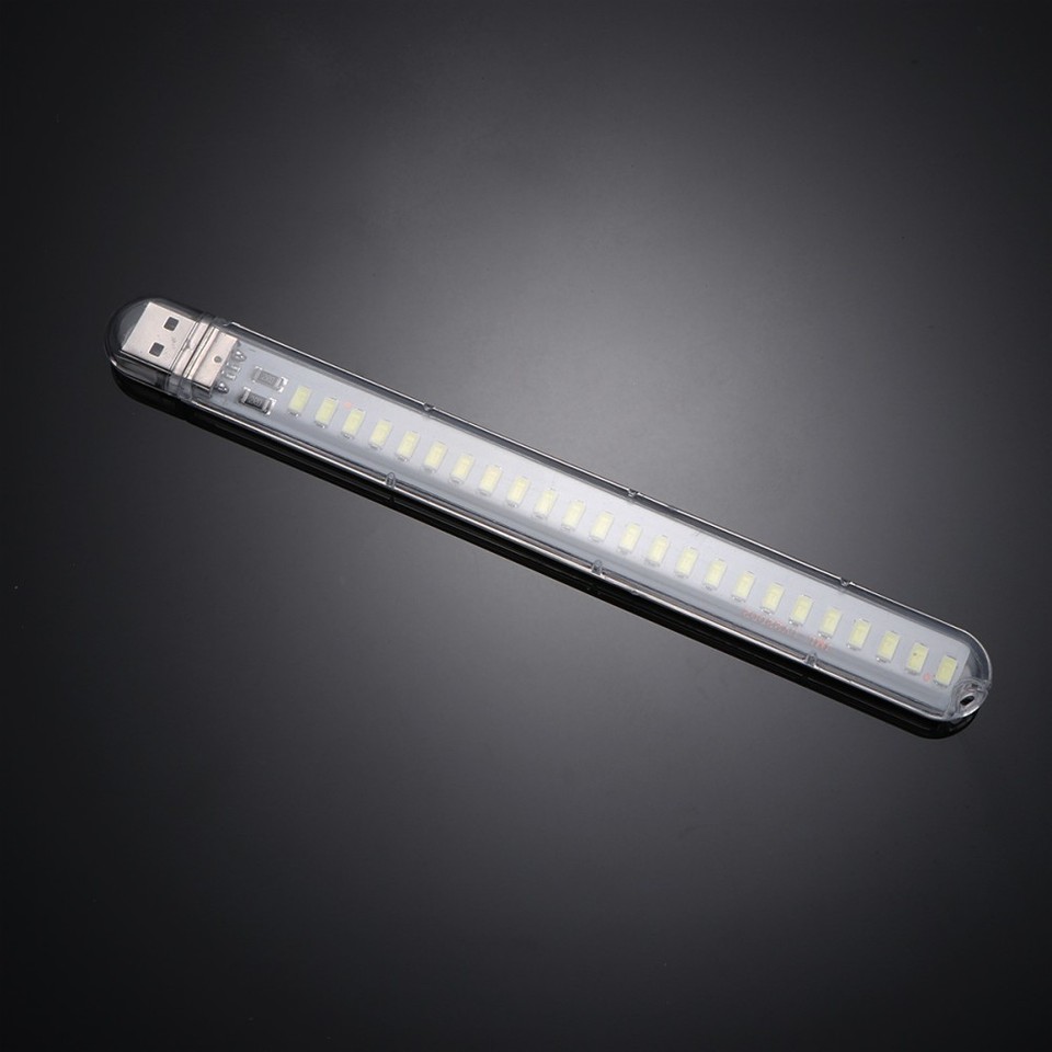 White Light LED USB Night Light Extended Metal Pole Moving Table Lamp ...