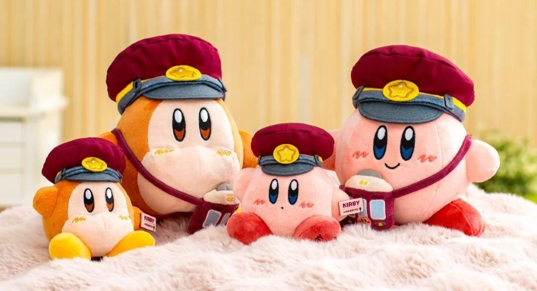 Kirby of the Stars Hankyu Railway Plush Mascot key chain Kirby Waddle ...