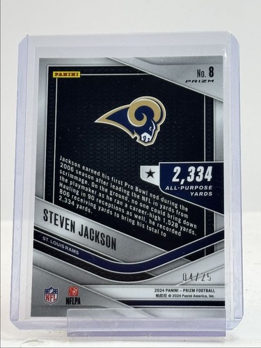 STEVEN JACKSON 2024 PANINI PRIZM ALL PURPOSE MOJO LA RAMS SSP /25 Q3126 ...