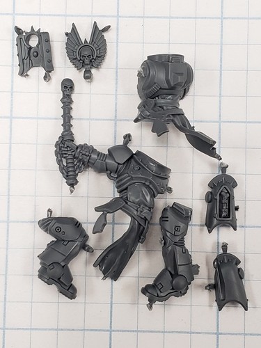40k Black Templar Bits Execrator Chaplain Armored Torso Legs w Crozius ...