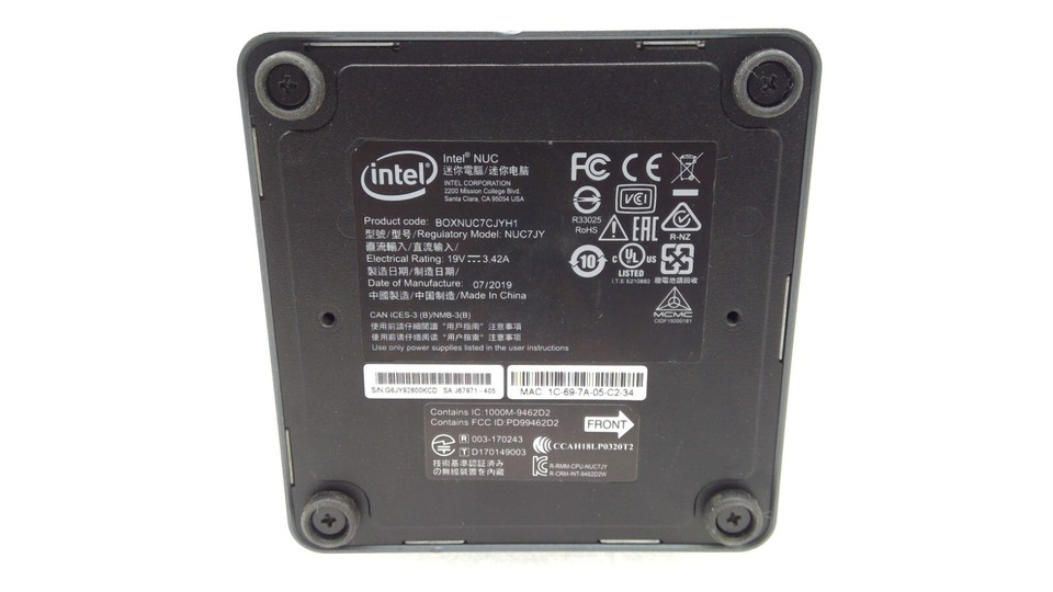 Intel NUC NUC7JY Celeron J4005@2.0GHz 16GB RAM 160GB SSD UHD 600 No OS ...