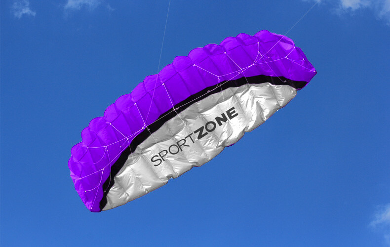 NEW 1.8m Dual Line Parafoil Parachute Stunt Sport Beach Outdoor Toys ...