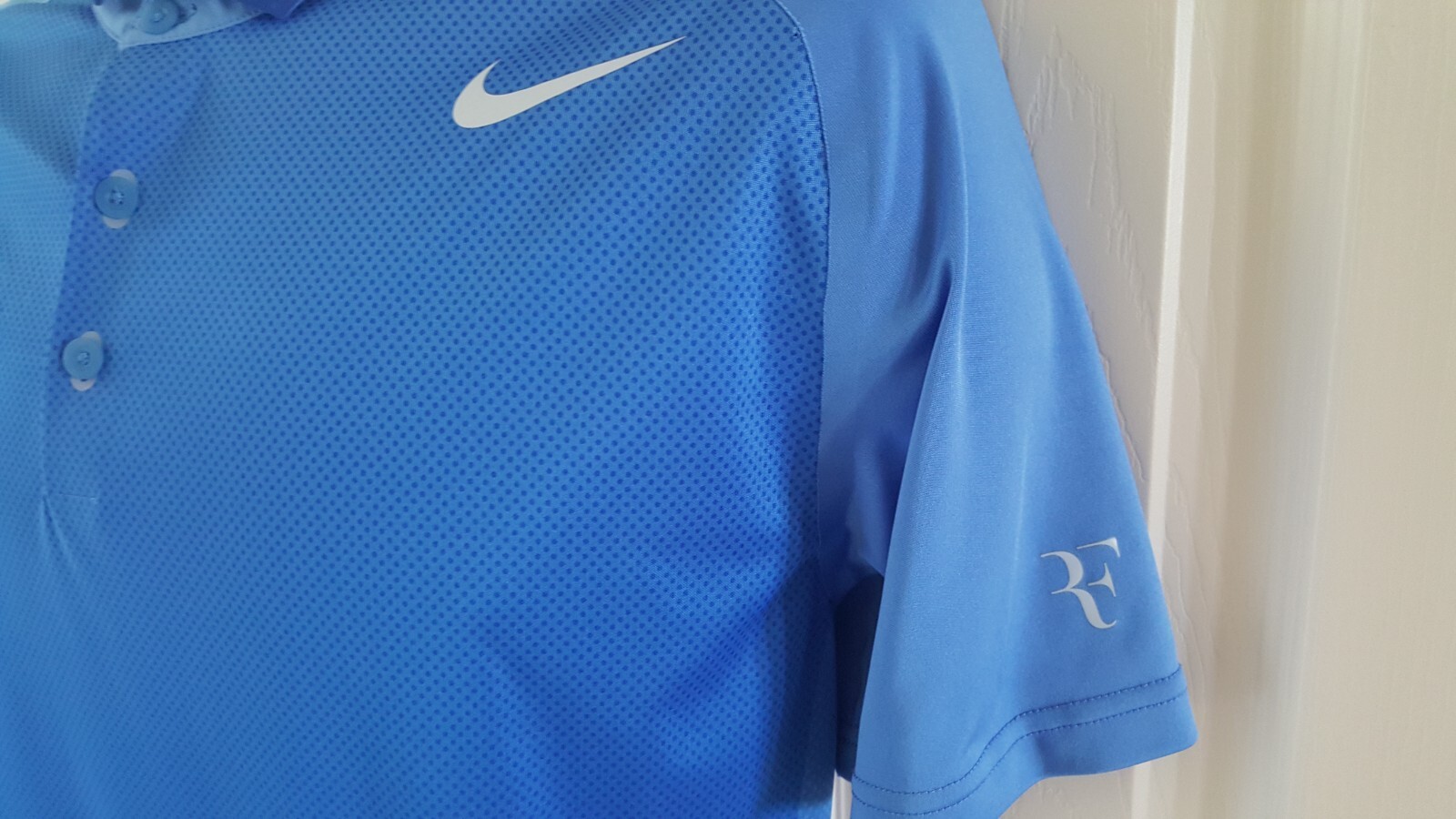 Nike Roger Federer "RF" Tennis Polo Shirt L Royal Blu… - Gem