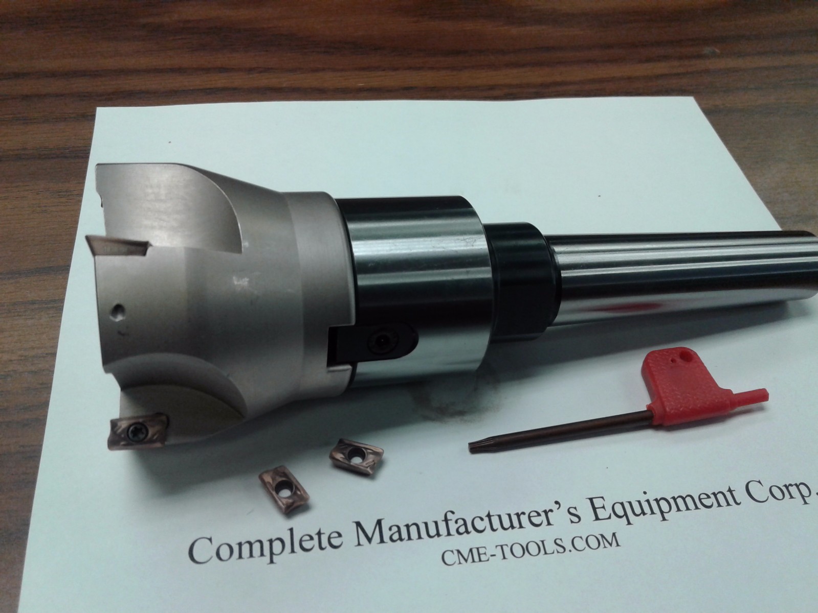 2-1/2" 90 degree indexable face mill, shell mill, MT3 arbor, Sandvik ...