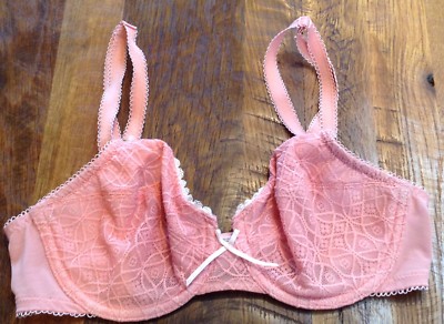 Whimsy Bra 32D 32 D Pink Sheer Cups Sexy EUC | eBay