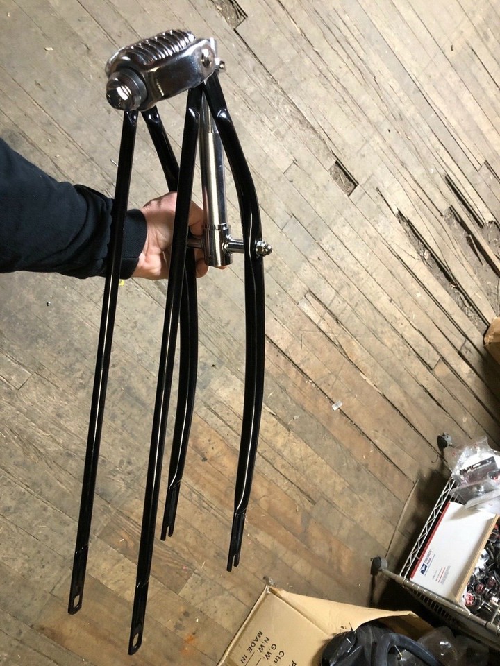 Bicycle springer fork SCHWINN front end BLACK FITS 1949-1959 mans BIKE ...