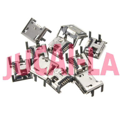 10Pcs Micro USB Type B Female Socket 4 Vertical Legs fixed Solder ...