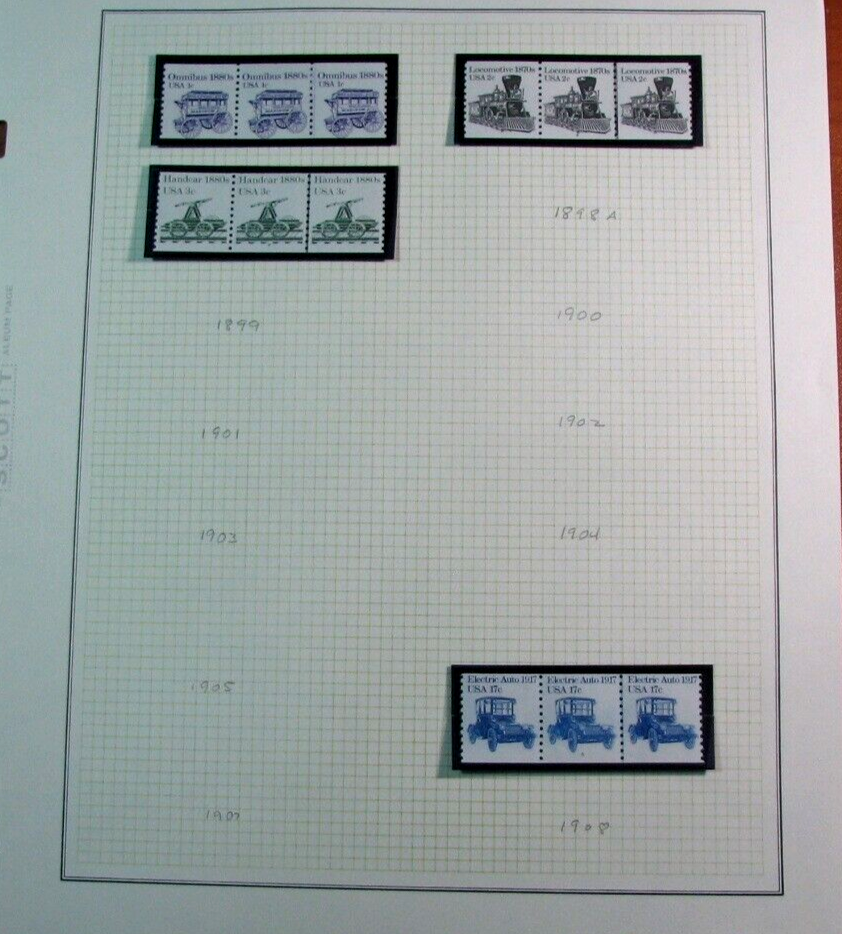 US Stamp PNC Album Page Scott# 1897 & etc. Transportation Issue 1981-88 ...