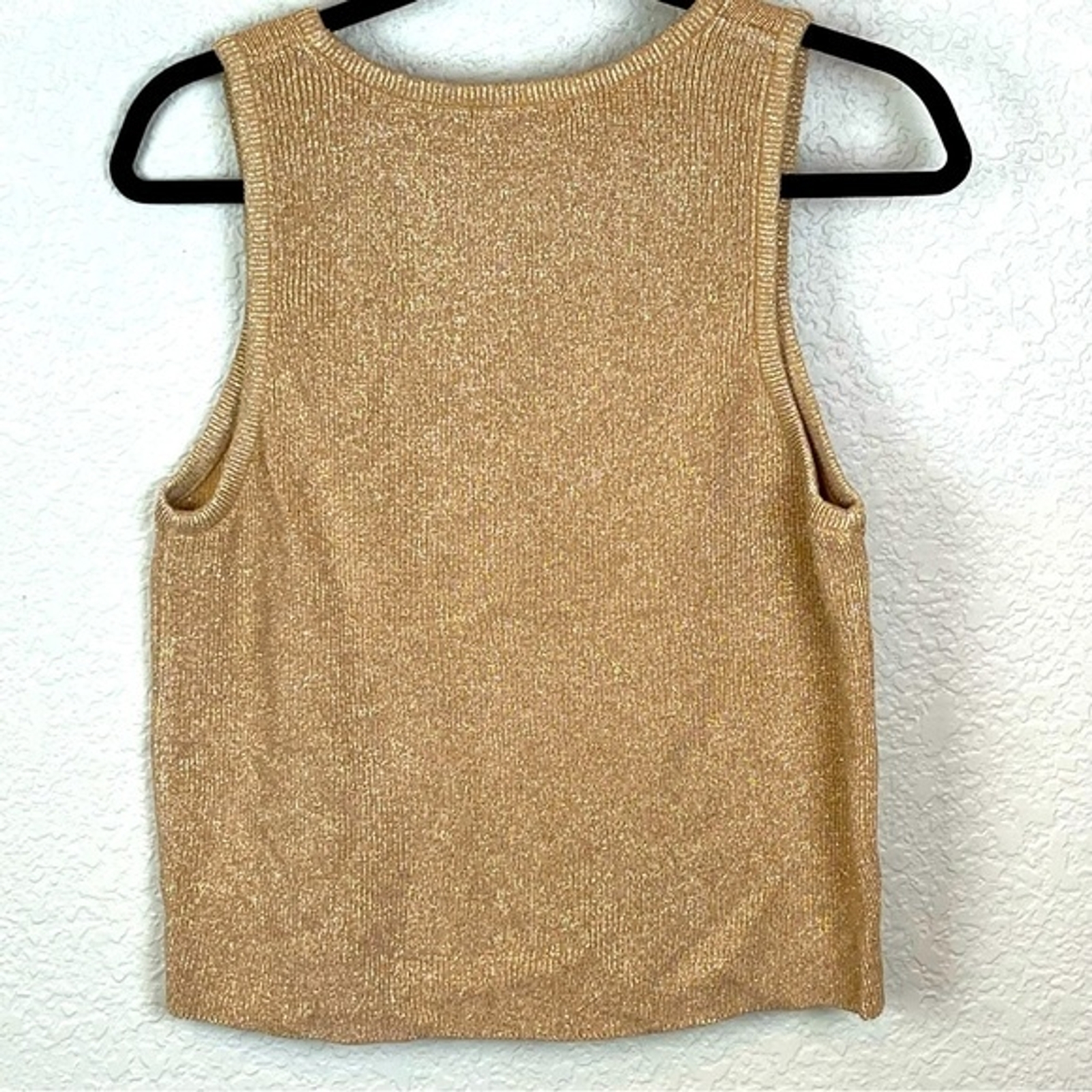 Vintage Mary Kay Gold Shimmer Sleeveless Ribbed Tank … - Gem