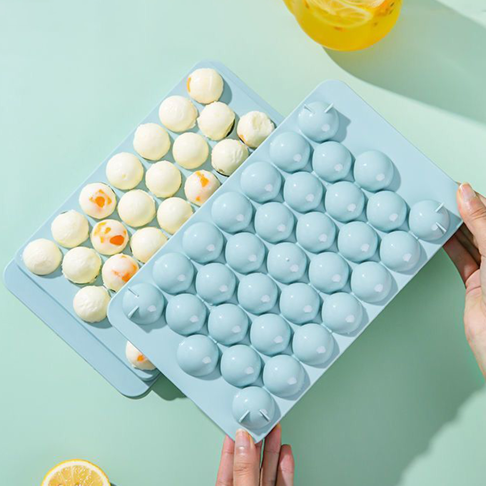 Ice Ball Mold 33 Grid Diy Refrigerator 3d Round Ice Cube Tray Food ...