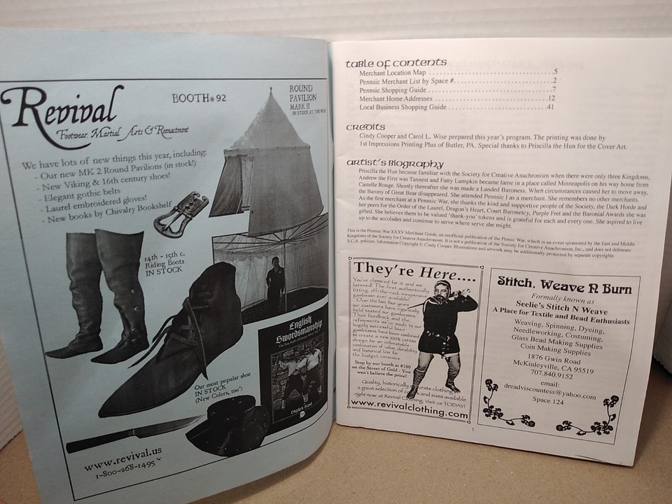 Pennsic War XXXV Merchant Booke - 2007 - Society for Creative ...