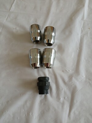 4 Pc chevy Wheel Lock W Key M14x1.5 Chrome Fits | eBay