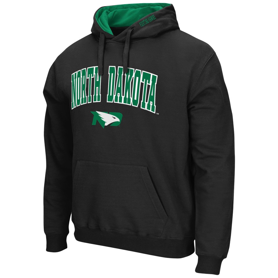 Men's Colosseum Black North Dakota Arch & Logo 3.0 Pullover Hoodie | eBay