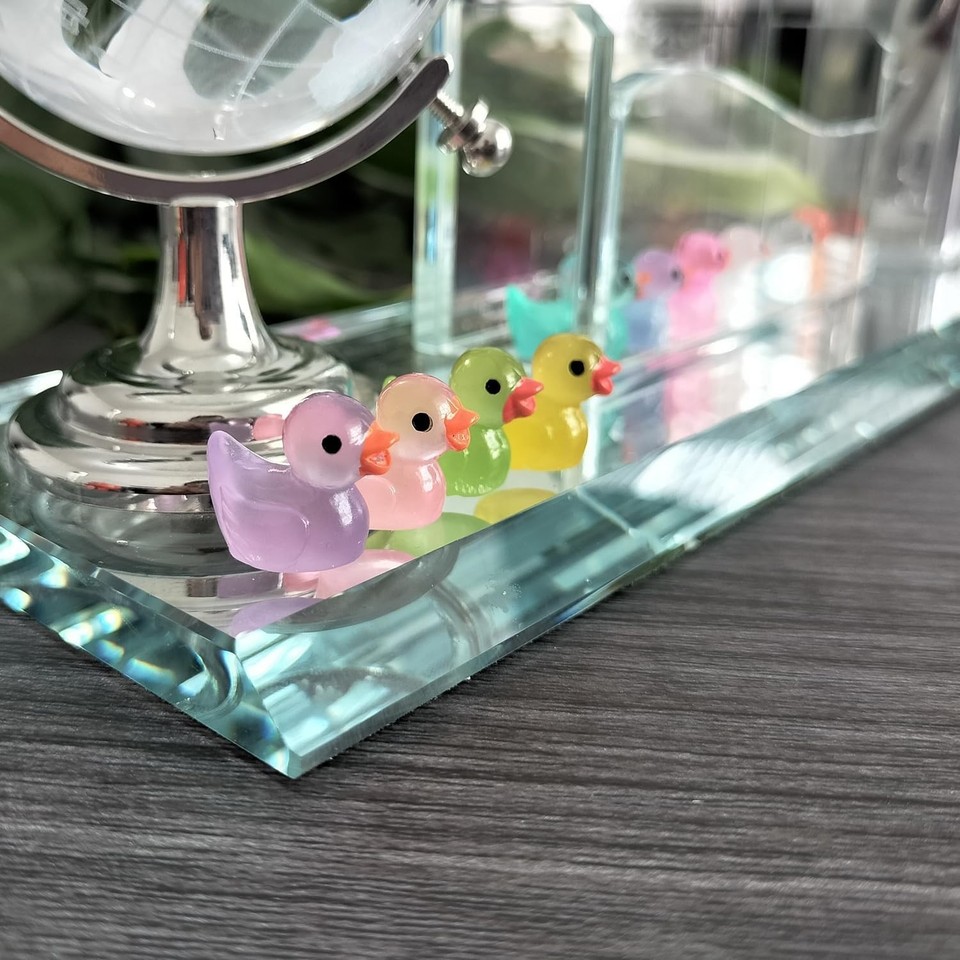 220 Pcs Mini Resin Ducks Luminous Tiny Ducks Miniature Duck Glow in The ...
