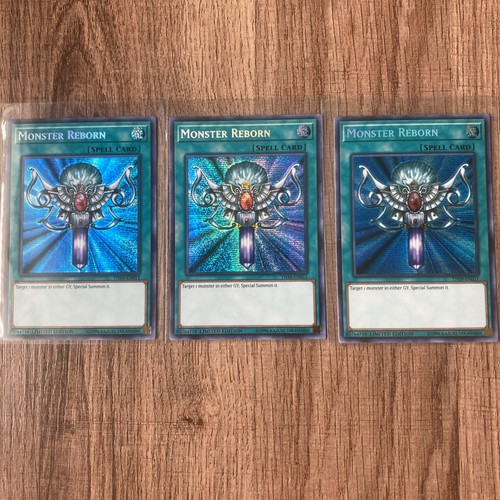 Yu-Gi-Oh! x3 Monster Reborn (TN19-EN011) Prismatic Secret Rare Promo LP ...