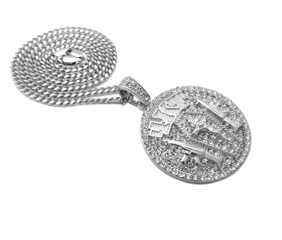 Hip Hop NBA YoungBoy 4KT Icy Pendant & 18" 20" 24" Cuban Rope Box Chain ...