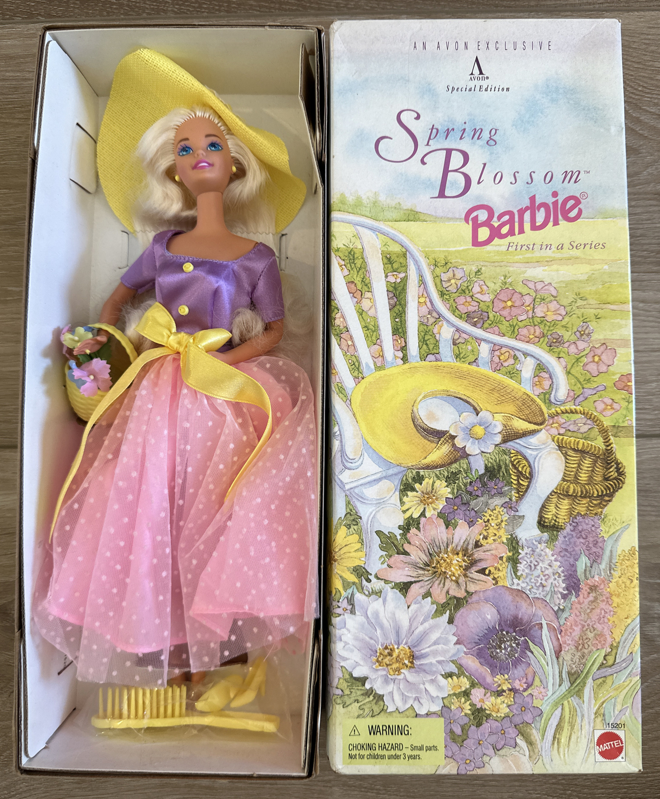 Vintage 1995 Mattel Spring Blossom Barbie Doll Avon Special Edition ...