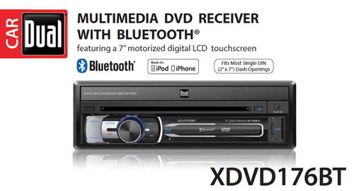 NEW DUAL XDVD176BT 1 Din CD DVD Player Receiver USB AUX Bluetooth ...