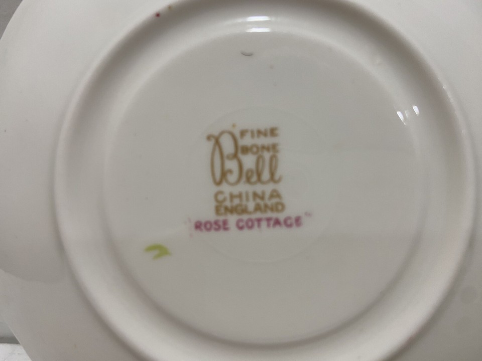 Vtg. Saucer Bell Fine Bone China ENGLAND Rose Cottage Shabby Chic | eBay