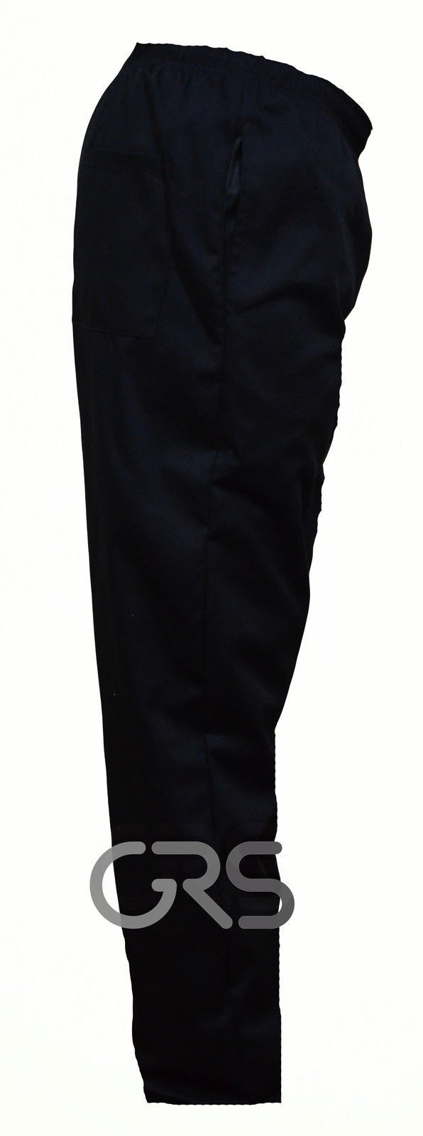 BLACK CHEF TROUSER Catering Elasticated Waist Kitchen Chefs Trousers 3 ...