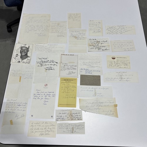 Vintage Lot of MLB Player Fan Mail Letters Autographs 26 Pieces Signed ...