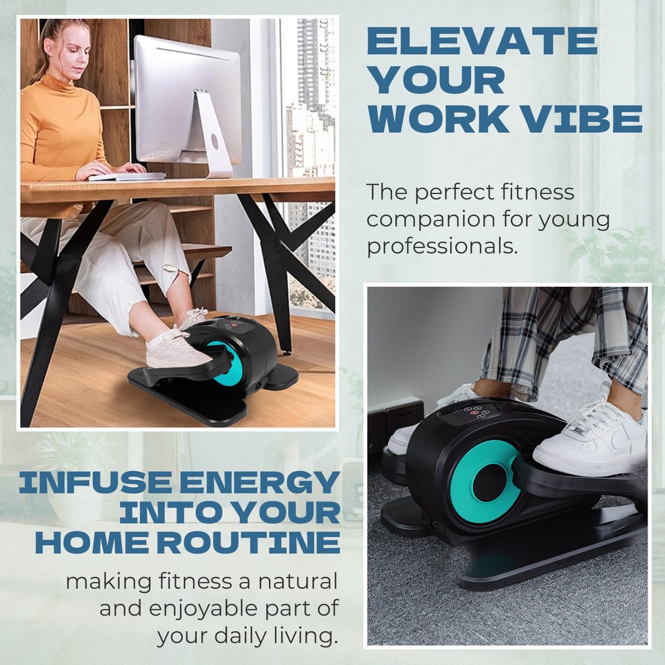Ellipse Leg Exercise Under Desk Elliptical Machine While Sitting Pedal ...