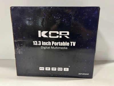 13.3" Portable LED HD TV 12V AC/DC HDTV TV-13D w/ DVD Player SD Card ...