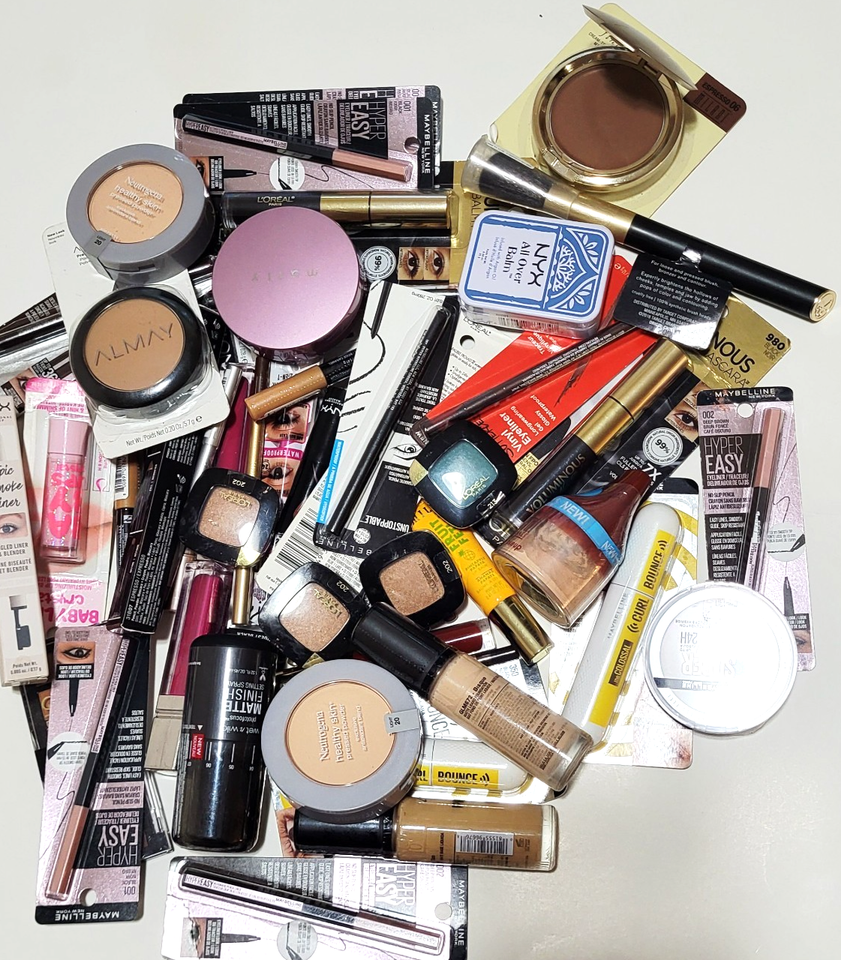 100 PIECE LOT Mixed Makeup Lot Milani L'oreal Neutrogena Maybelline ...