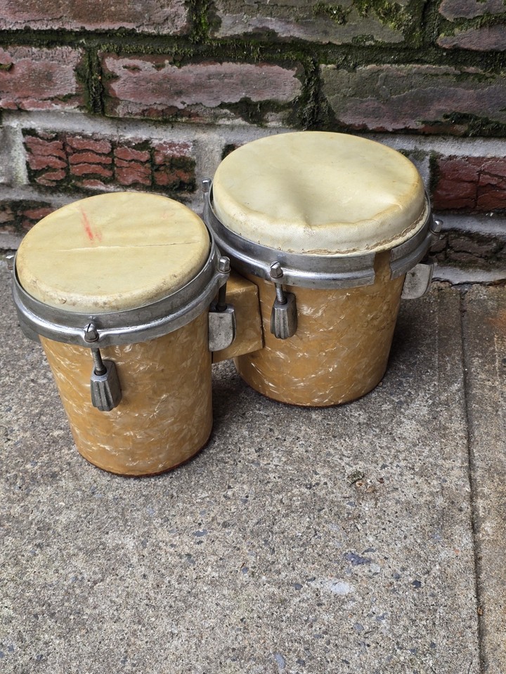 Vintage 1950s Pearl Tokyo 8 Inch & 6 Inch Bongo Drums FREE SHIPPING ...