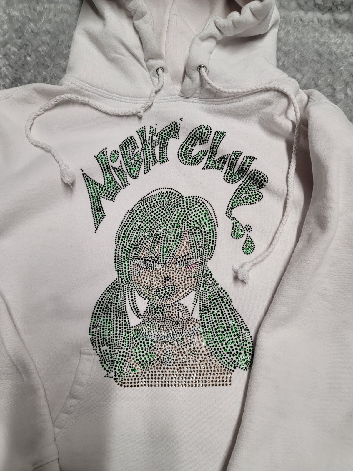 Jun Inagawa Boite De Nuit Night Club Rhinestone Hoodie - Gem