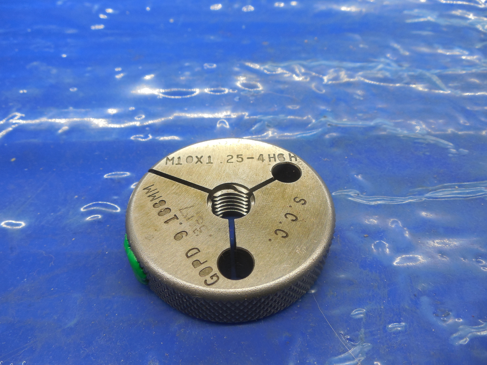 M10 X 1.25 4H6H METRIC THREAD RING GAGE 10.0 GO ONLY P.D. = 9.188 4H-6H ...