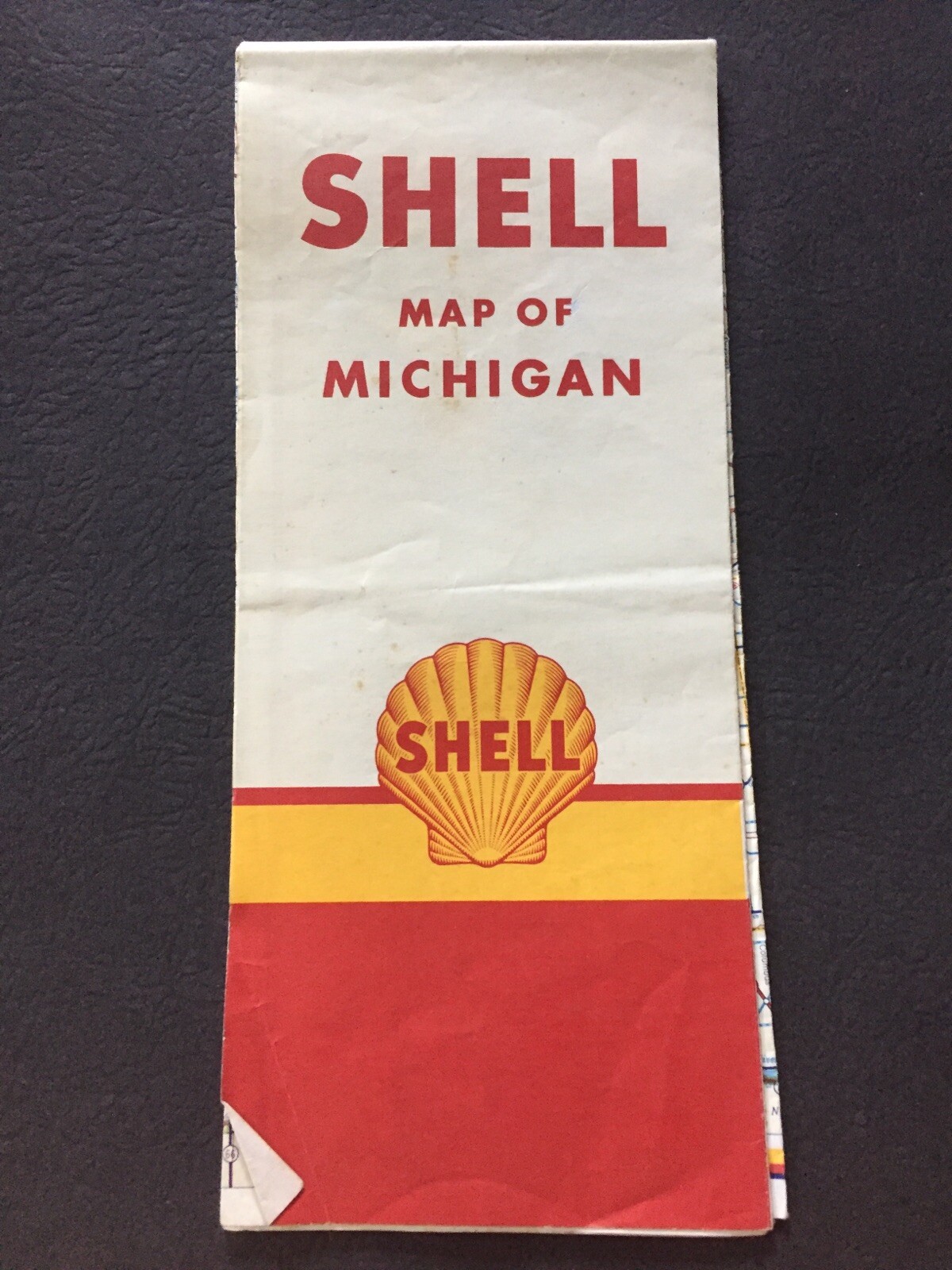 Shell Vintage 1956 Map Of Michigan Shell Gas Stations Paper Map E27 | eBay