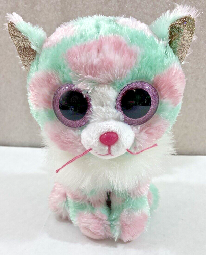 Ty Beanie Boos Opal Cat Kitten 6" plush 2021 pink & green | eBay