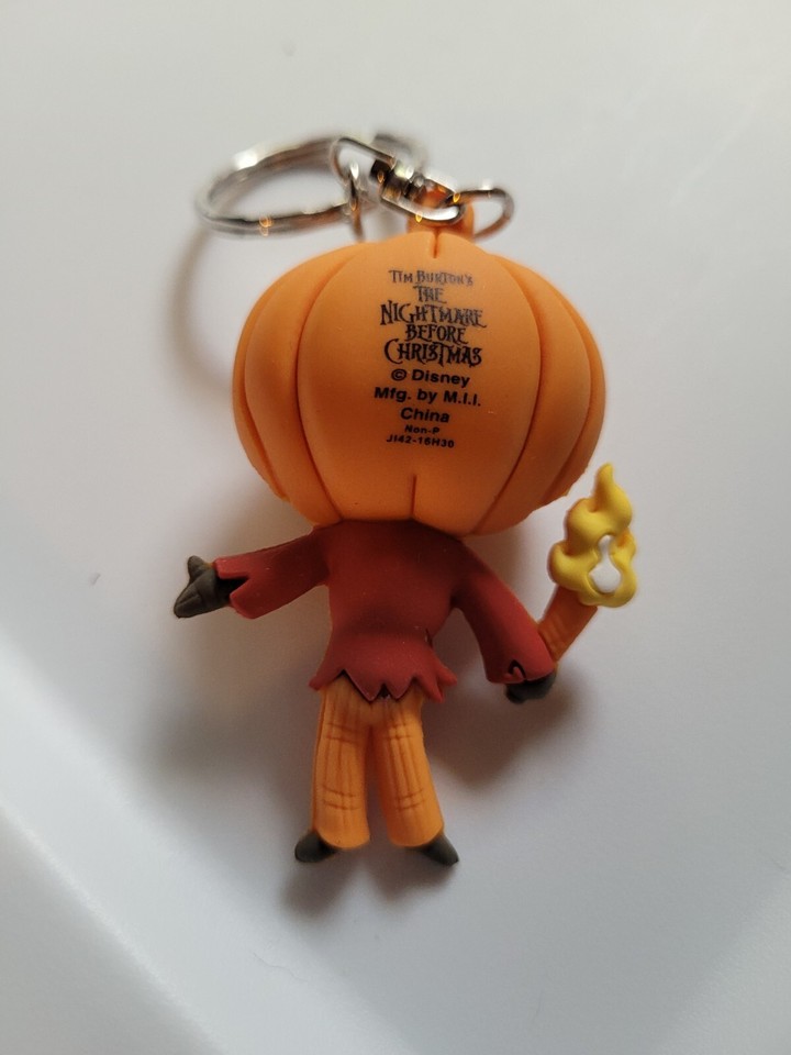 Disney's Tim Burton's Nightmare Before Christmas Pumpkin King Keychain ...