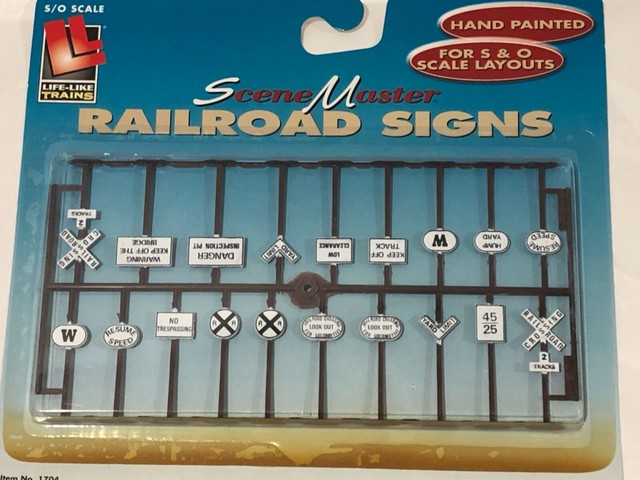 Life Like Scene Master 1704 O/s Scale Railroad Signs for sale online | eBay