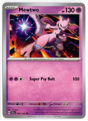 Pokemon Stellar Crown 059/142 Mewtwo | eBay