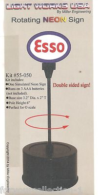Miller's Esso Rotating Animated Neon Sign O/HO Scale #55-050 Miller ...