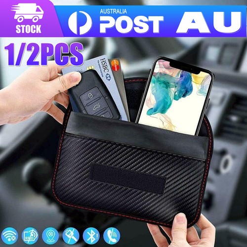 RFID Car Key RF Phone Signal Blocker Case Bag Keyless Fob Pouch Faraday ...