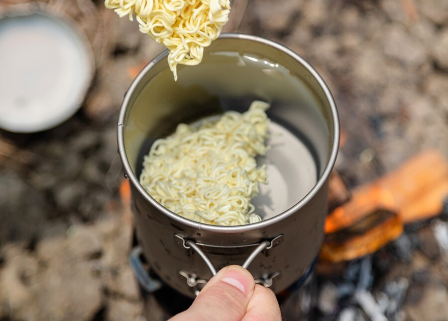 Keith Titanium Ti3070 Nesting Camp Set - Plastic-Free Bottle, Mug ...