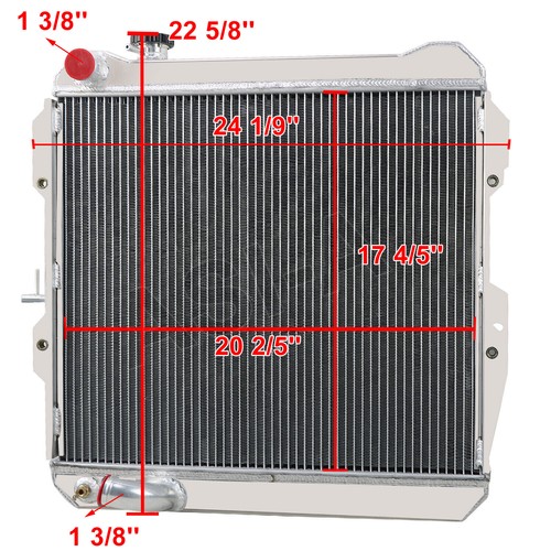 Universal 3 Row Aluminum Radiator Fit 17 4/5'' H x 20 2/5''W Core Size ...