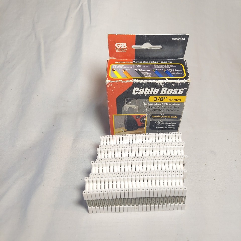 GARDNER BENDER MPS-2100 Cable Staple,3/8In,Plastic,Pk200 | eBay