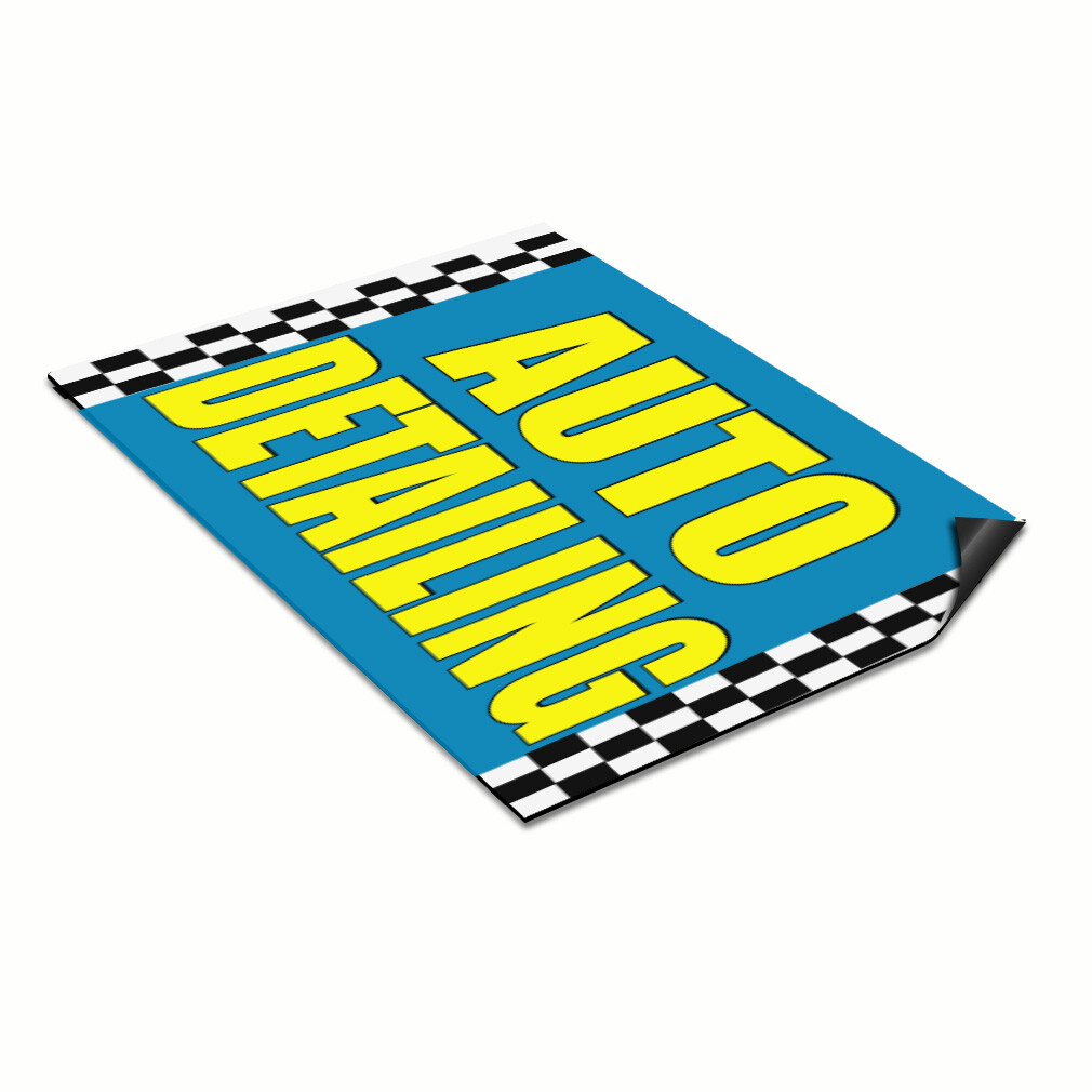 Car Magnet Set of 2 Auto Detailing Blue Car K Car Advertising ...