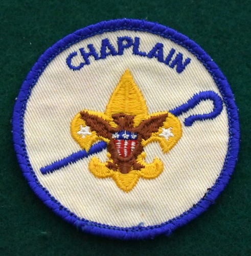 BOY SCOUT ADULT POSITION PATCH - CHAPLAIN - WHITE BACK | eBay