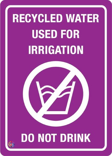 Recycled Water Used For Irrigation Do Not Drink Sign/Sticker in Sizes ...
