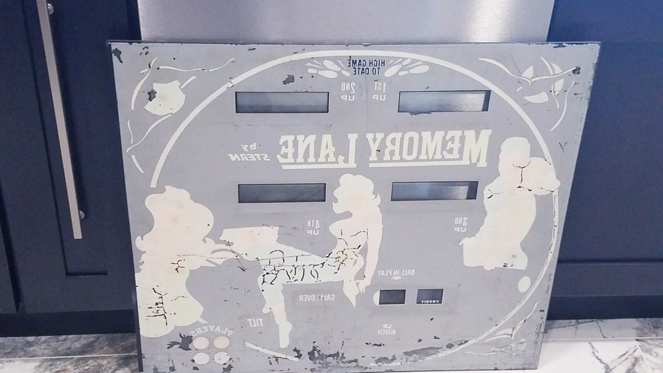 Vintage 1978 Stern Memory Lane Pinball Machine Backglass PICK UP ONLY ...